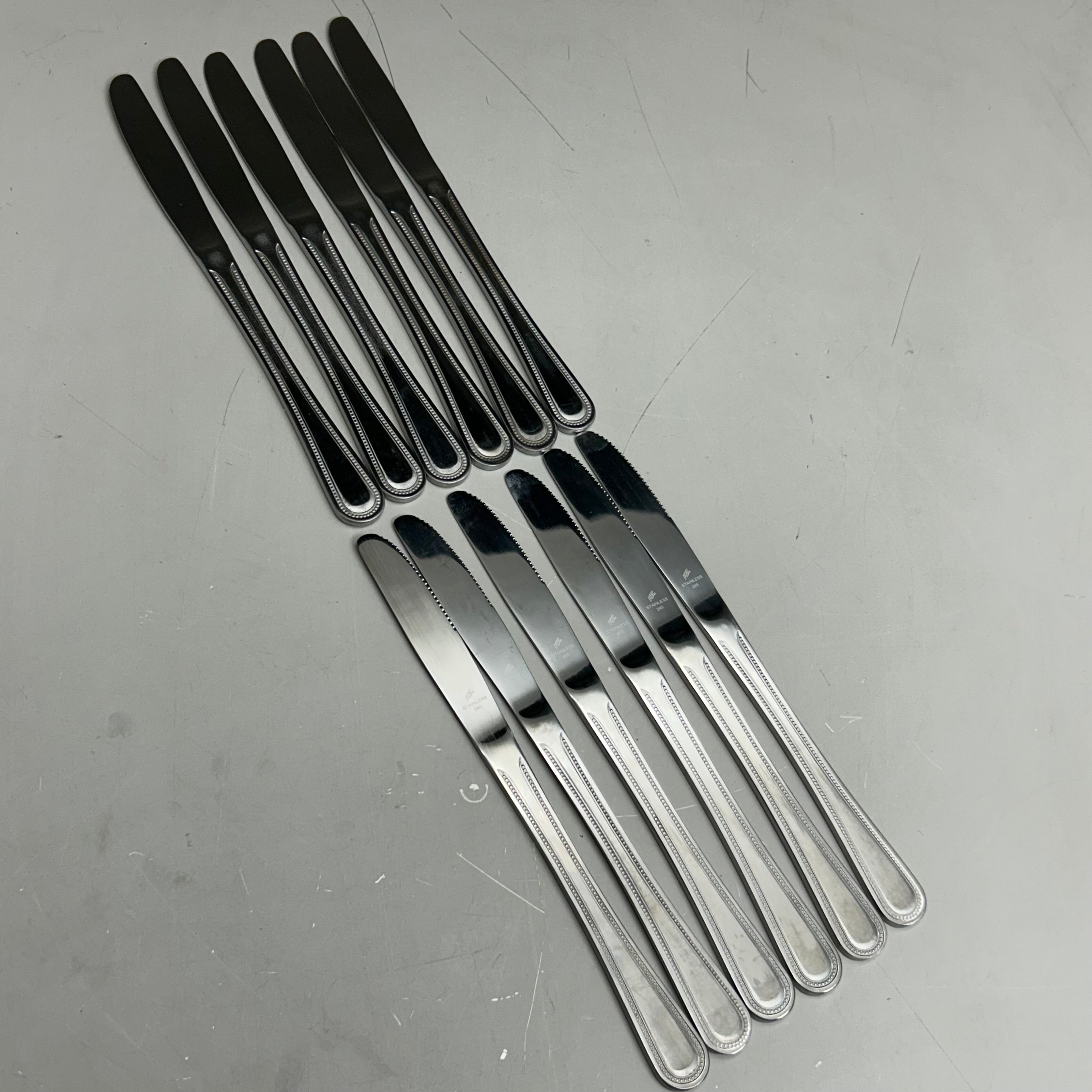 ABC (12 Pack) Stainless Steel Kyle Dinner Stamped Knives 8.5" KYLE-08 ...
