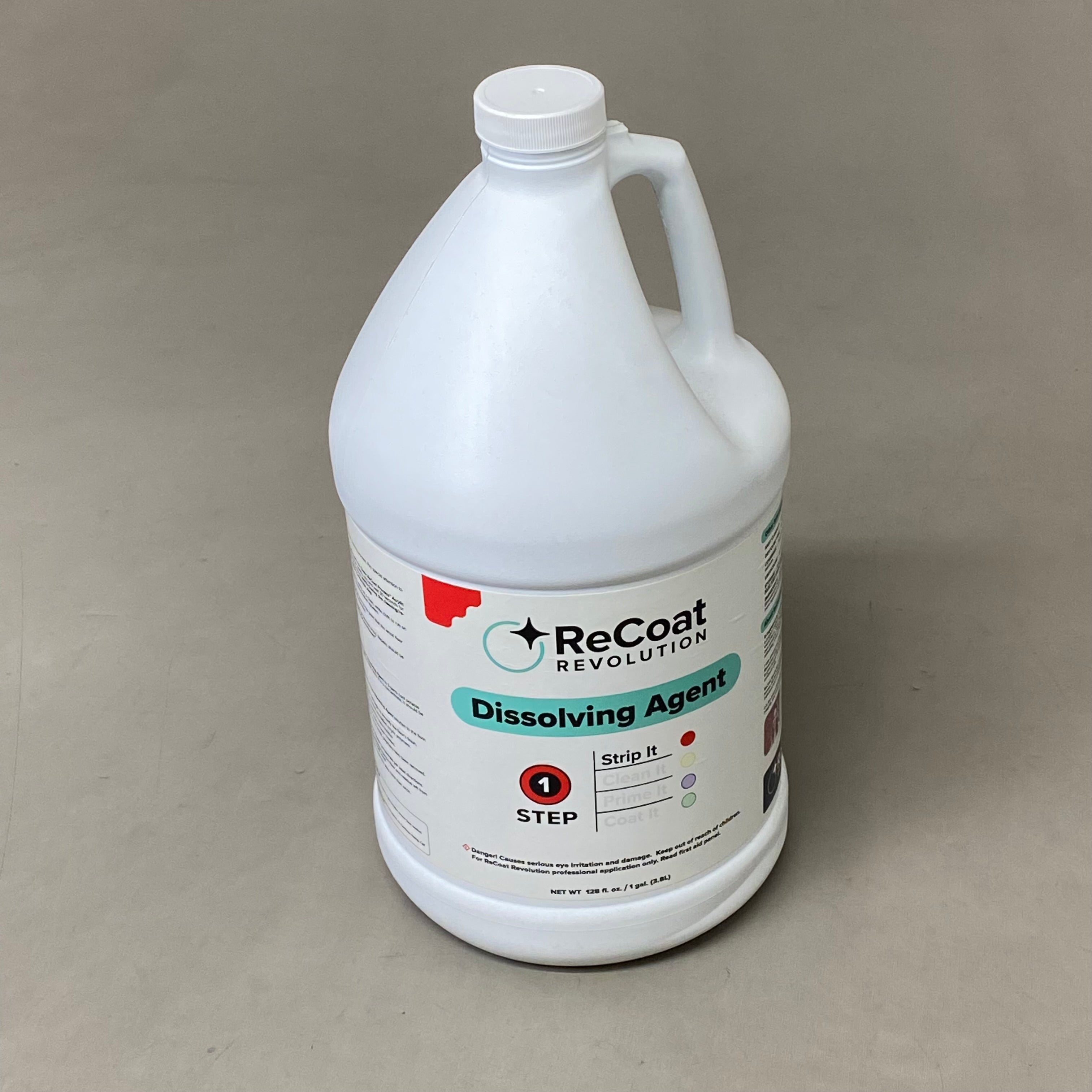 RECOAT REVOLUTION Dissolving Agent Step 1: Strip It 128 Fl oz/ 1 GAL ...