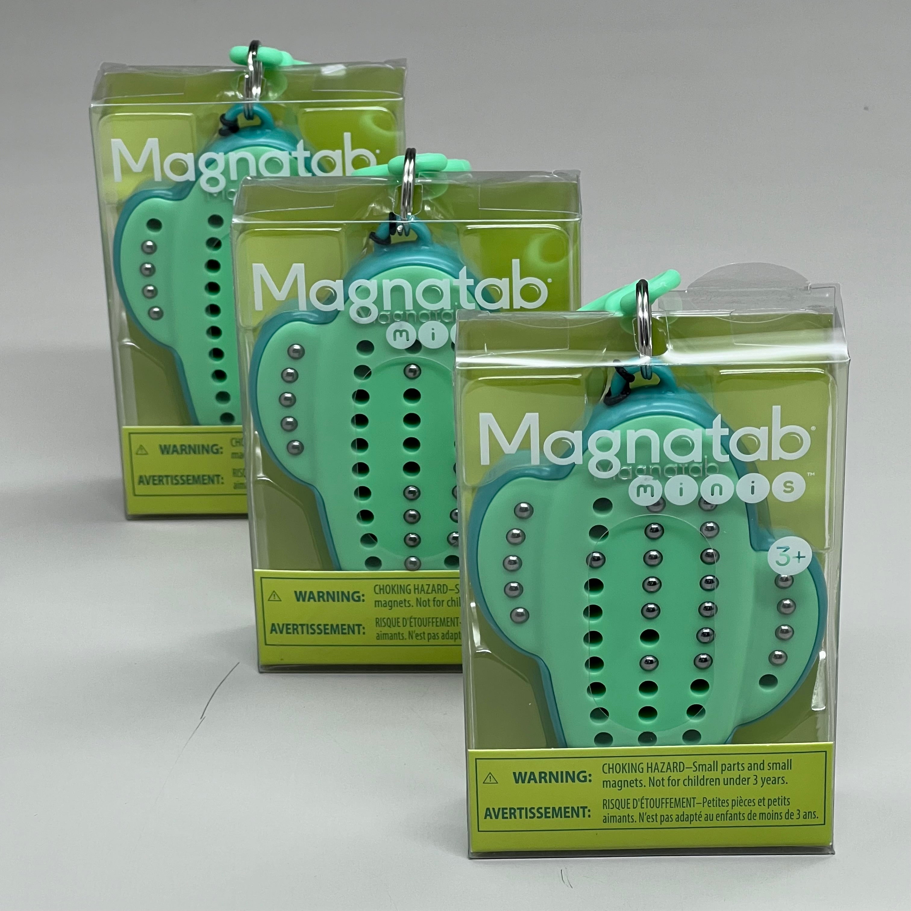 MAGNATAB (3 PACK) Keychain Magnetizing Minis Fidget Toy Cactus Ages 3 ...