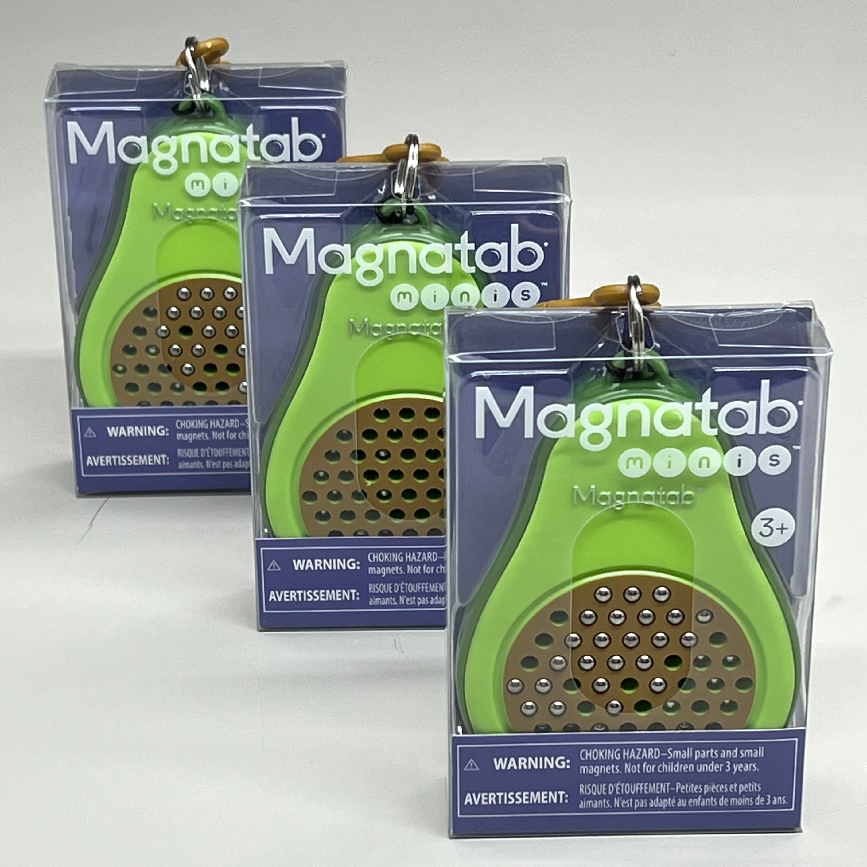 MAGNATAB (3 PACK) Keychain Magnetizing Minis Fidget Toy Avocado Ages 3 ...