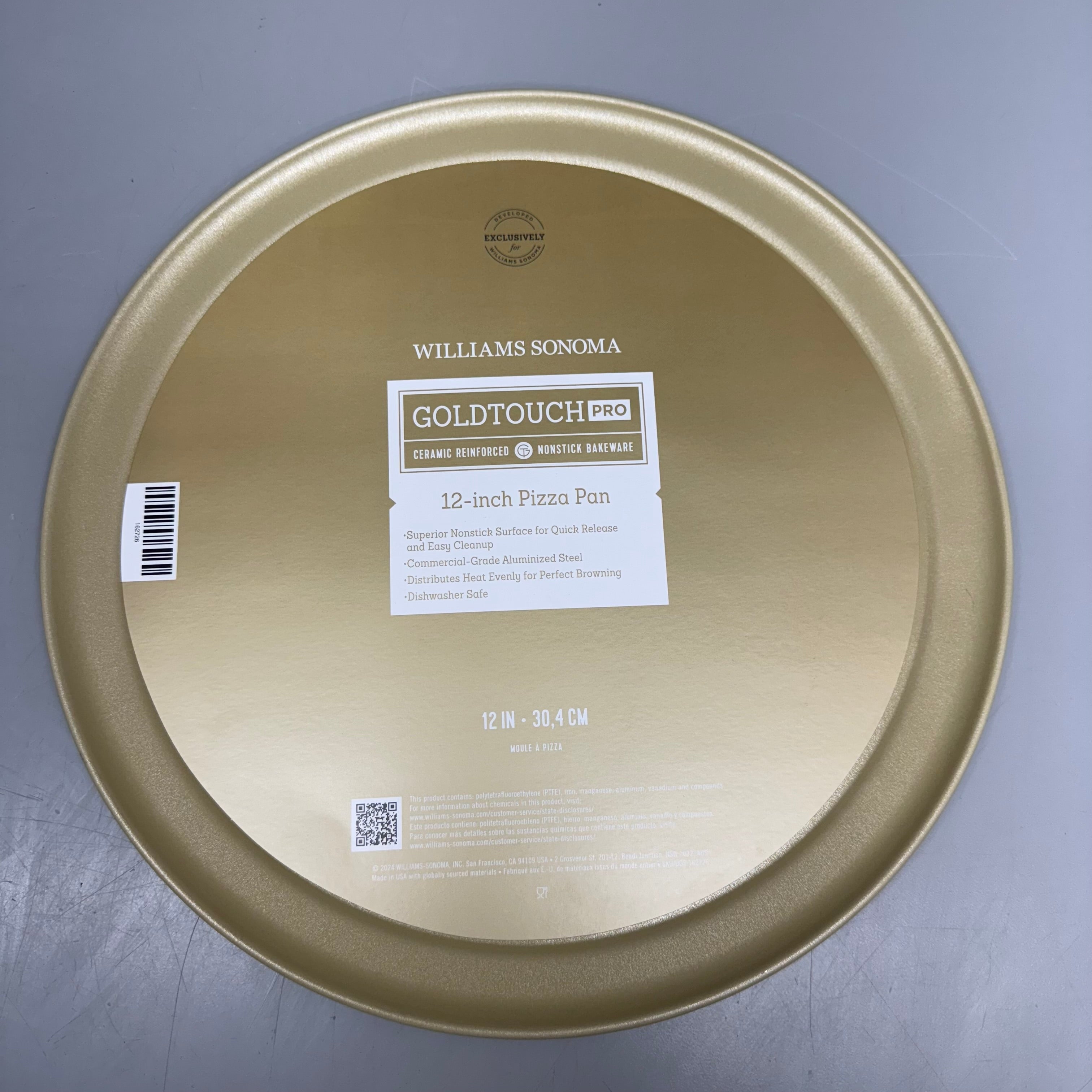 WILLIAMS SONOMA Goldtouch Pro Ceramic Pizza Pan 12 in Gold 162726 – PayWut