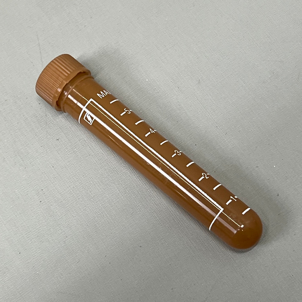 LABCORP Screw cap Tubes Round Base 13X82mm pp Grade Amber 100pcs 4mL 4 ...