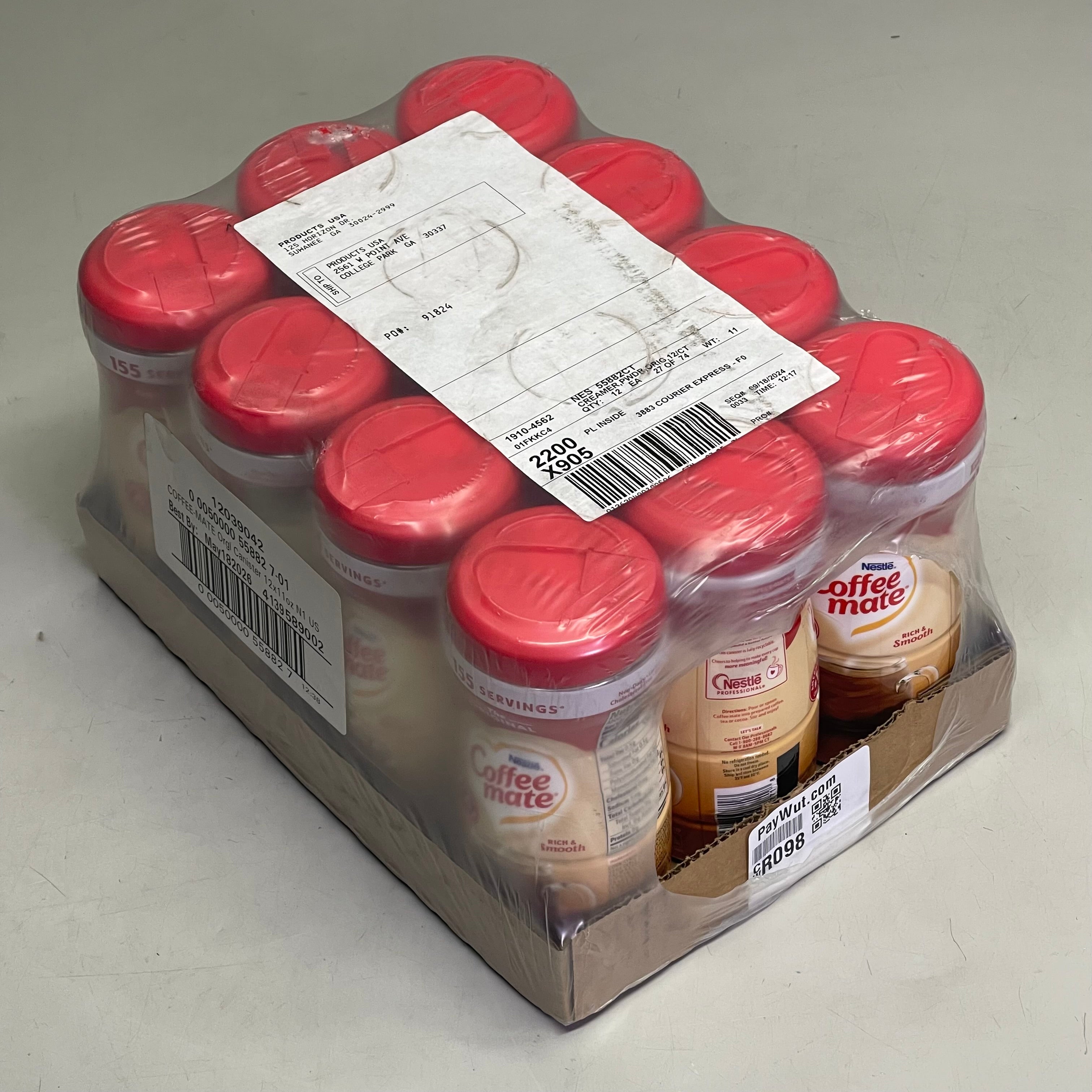 NESTLE (12 PACK) Coffee Mate Original Powder Creamer 11 oz NES55882 BB ...