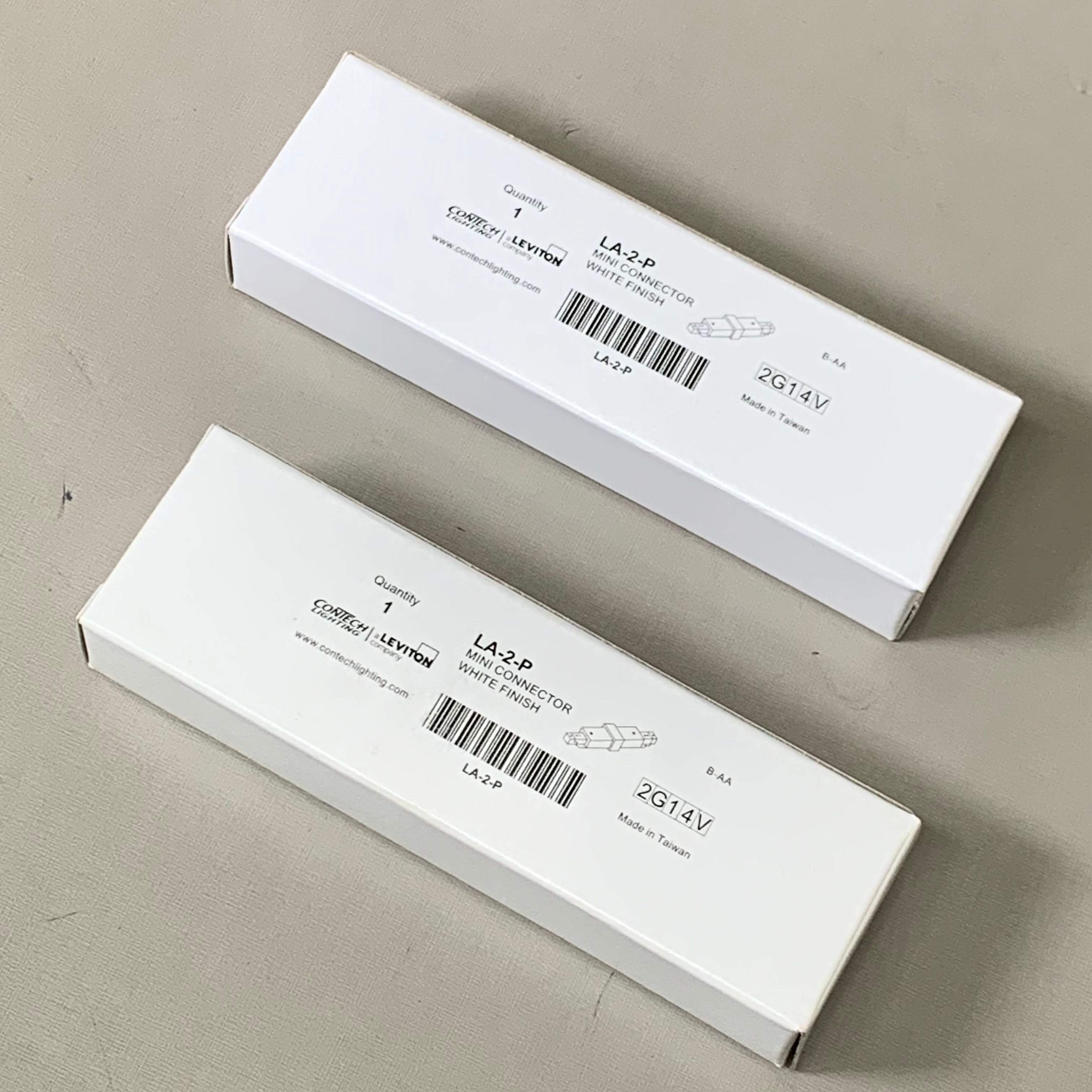 LEVITON (2 PACK) ConTech Mini Connector Conductive End to End White Fi ...