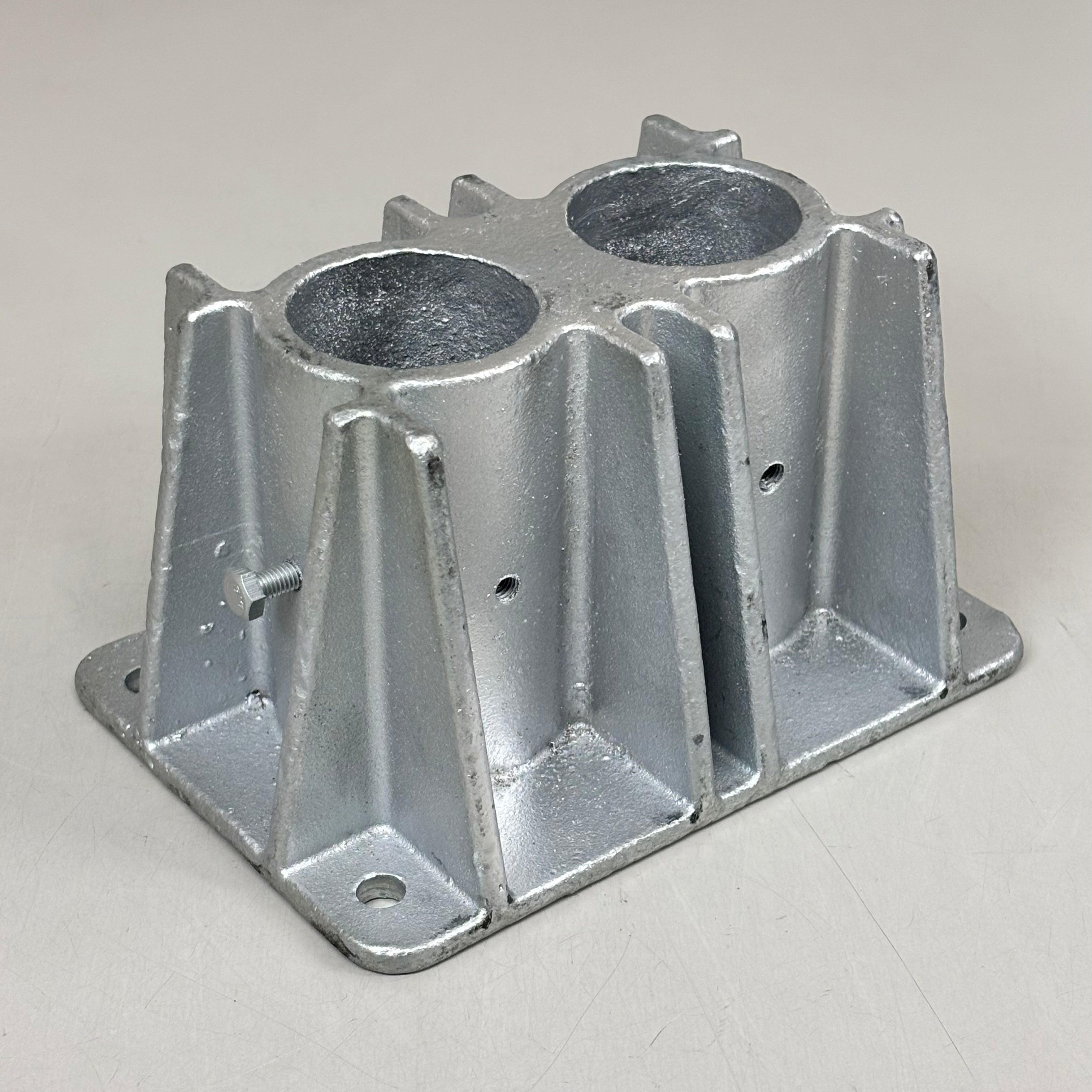 VESTIL Steel Pipe Safety Railing Double Socket Cast Steel 7"L x 5"W Un ...