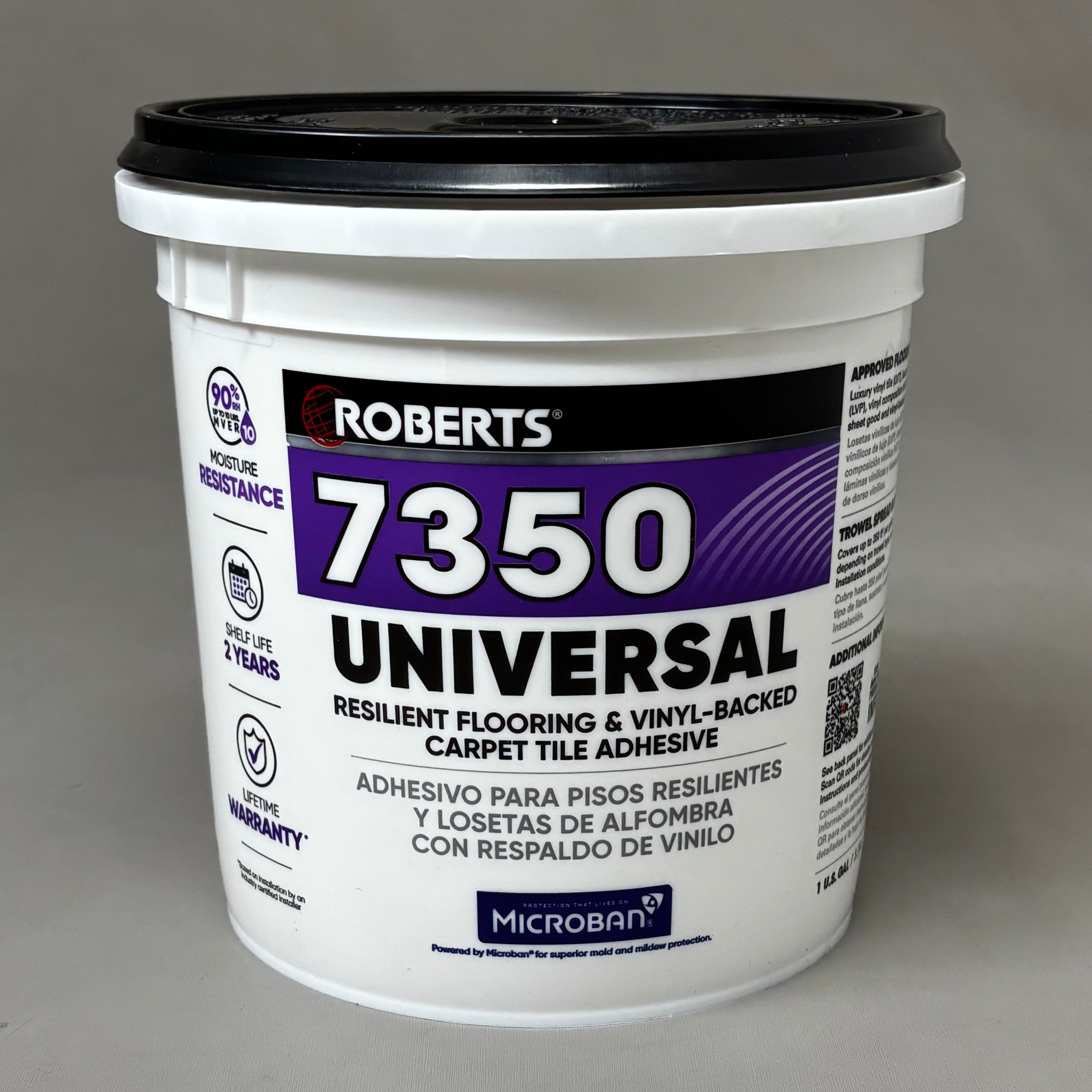 ROBERTS Universal Resilient Flooring & Vinyl-Backed Carpet Tile Floor ...