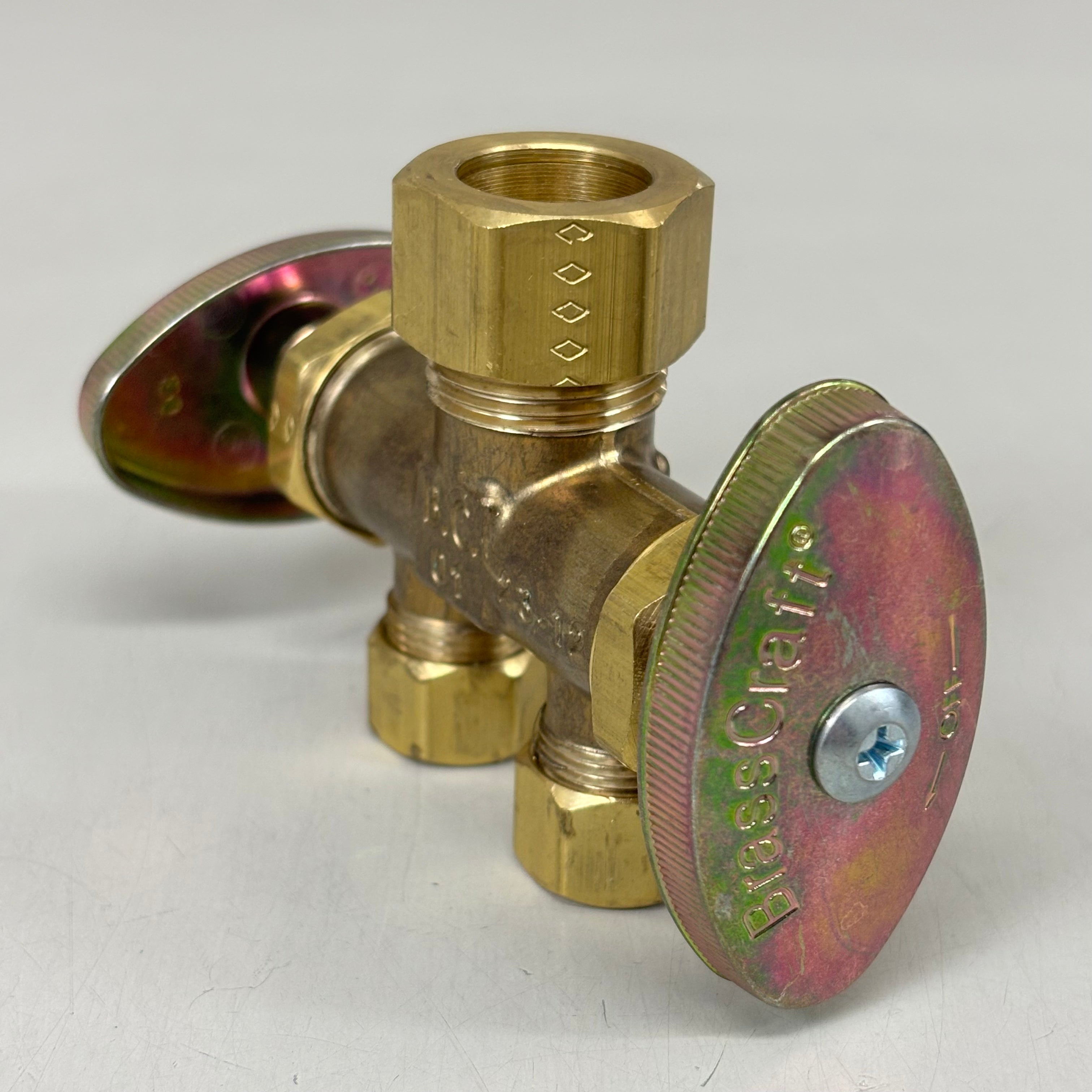 BRASSCRAFT Dual Shut Off Outlet Stop 1/2" NOm CMP In X 3/8" OD COMP CR ...