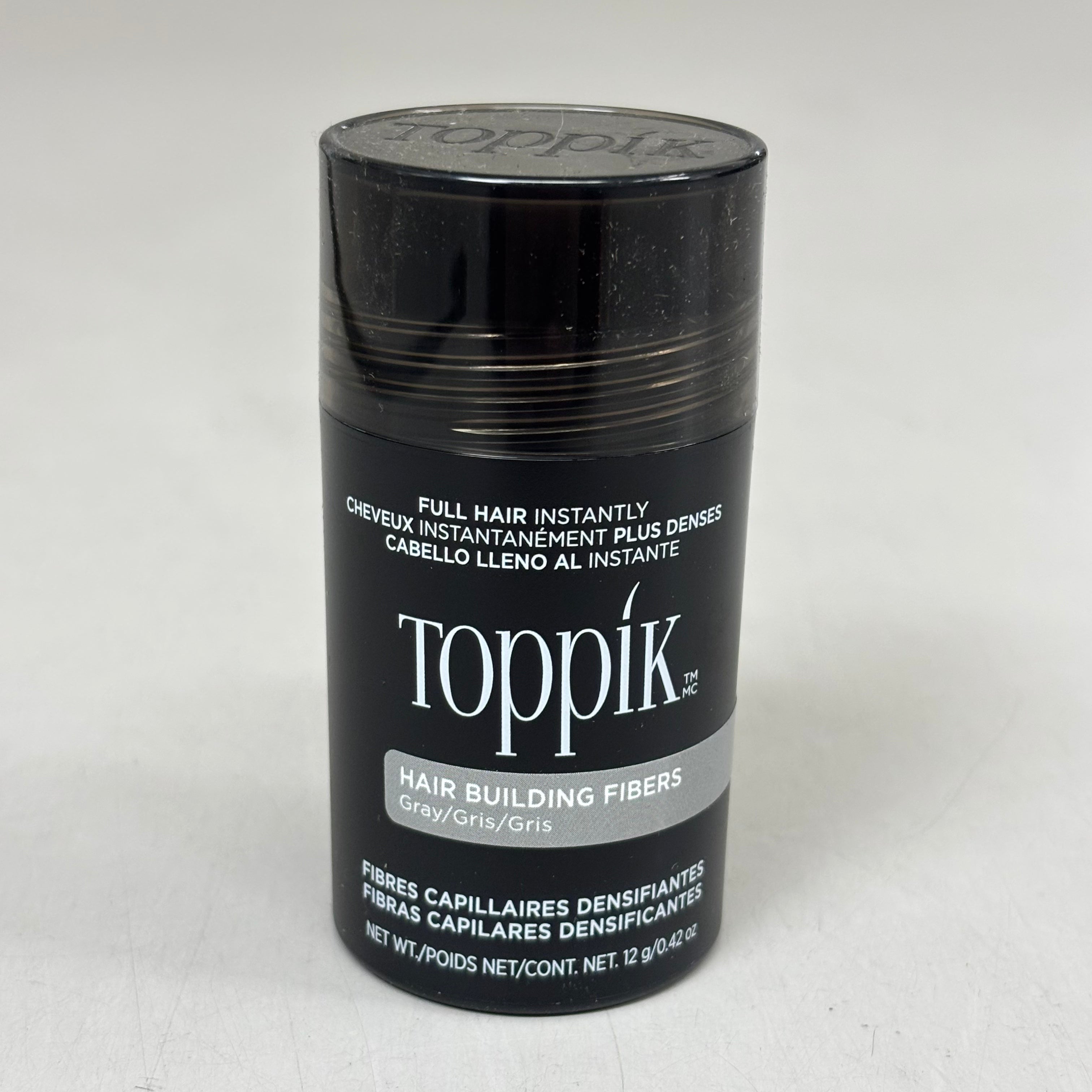 TOPPIK Safe & Natural Hair Building Fibers All Hair Types 0.42 oz Grey ...
