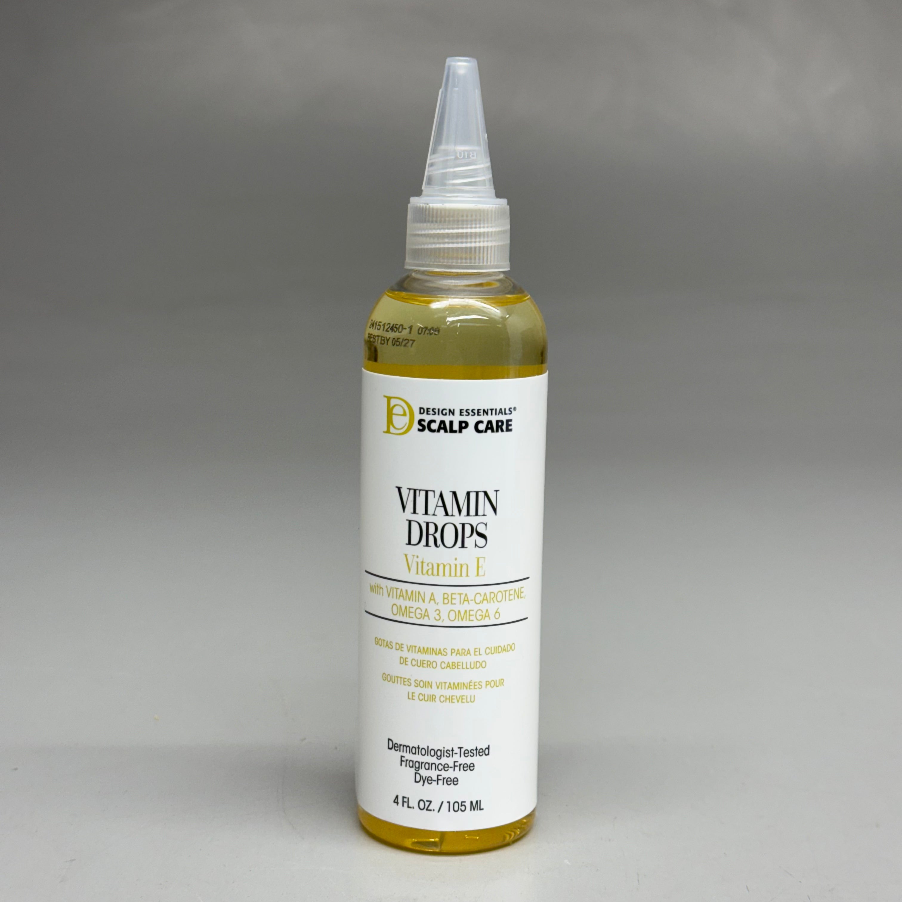 DESIGN ESSENTIALS Vitamin Drops For Skin & Scalp Vitamin E 4 fl oz BB ...
