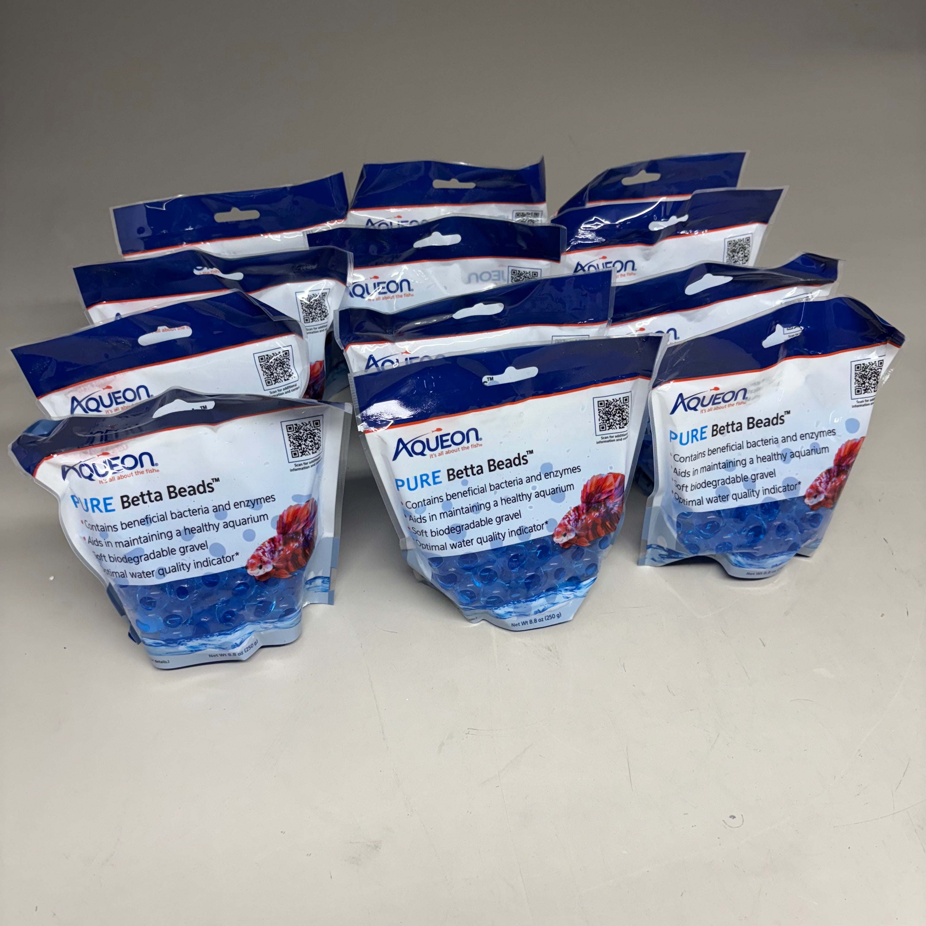 AQUEON (12 PACK) Pure Betta Beads Aids in a Healthy Aquarium For Fish ...