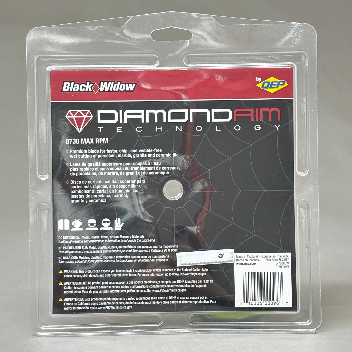 QEP Black Widow Micro-Segmented Diamond Bade Porcelain & Ceramic Tile ...