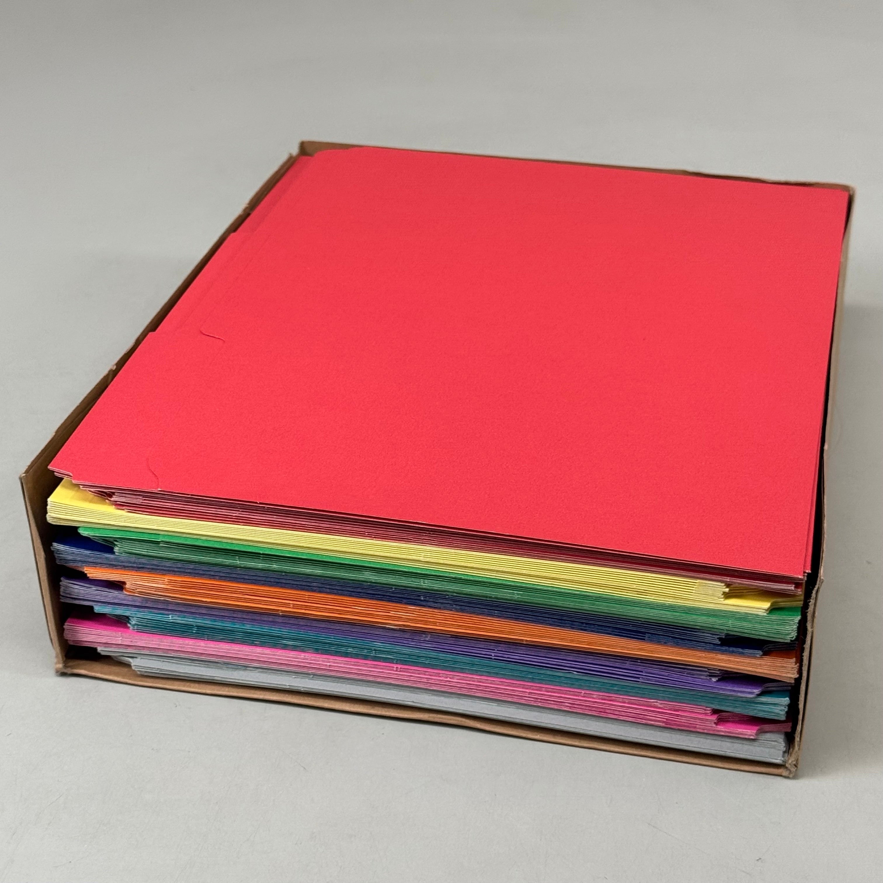 ZA@ STAPLES (100 PACK) 3-Tab Reinforced File Folders Letter Size Assor ...
