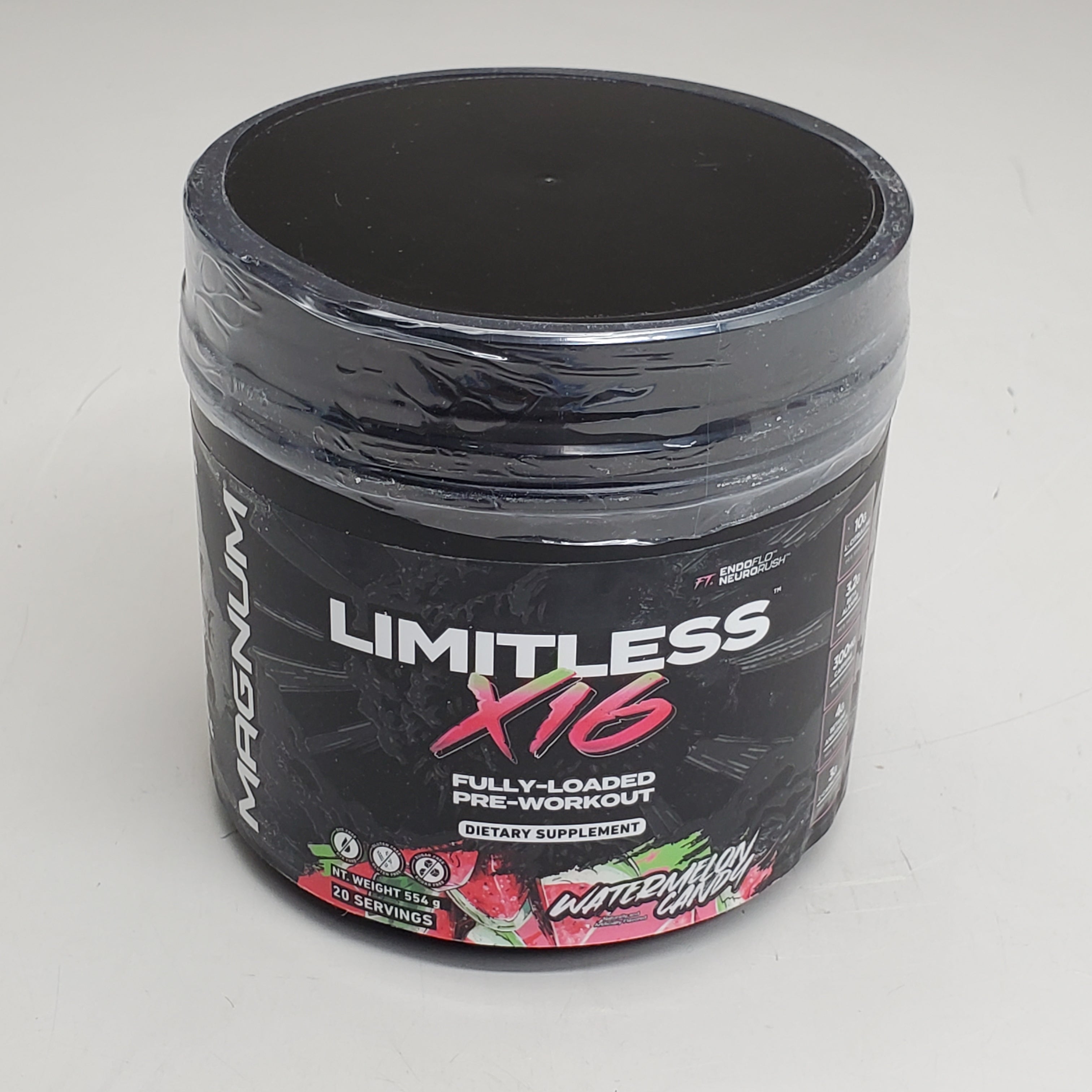 MAGNUM Limitless X16 Fully-Loaded Pre-Workout 20 Serv 554g Watermelon ...