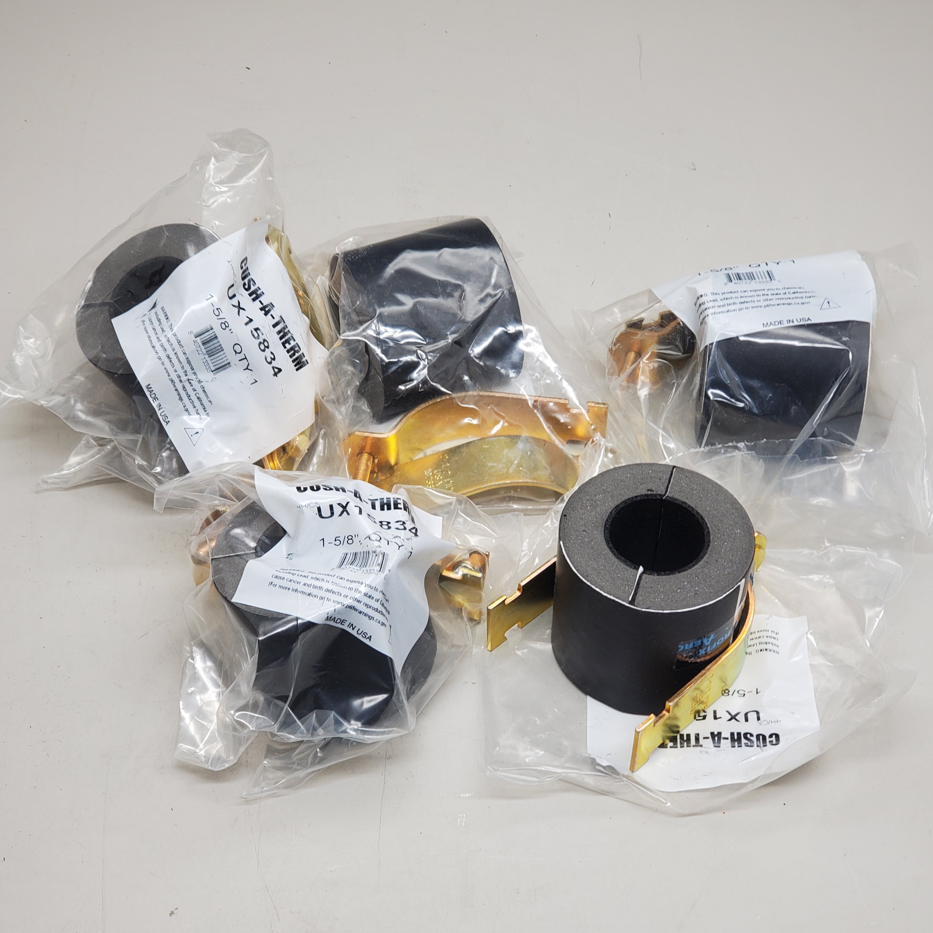 ZSI (5 Pack) Cush-A-Therm Insulation Strut Mount Clamps 1-5/8" OD UX15 ...