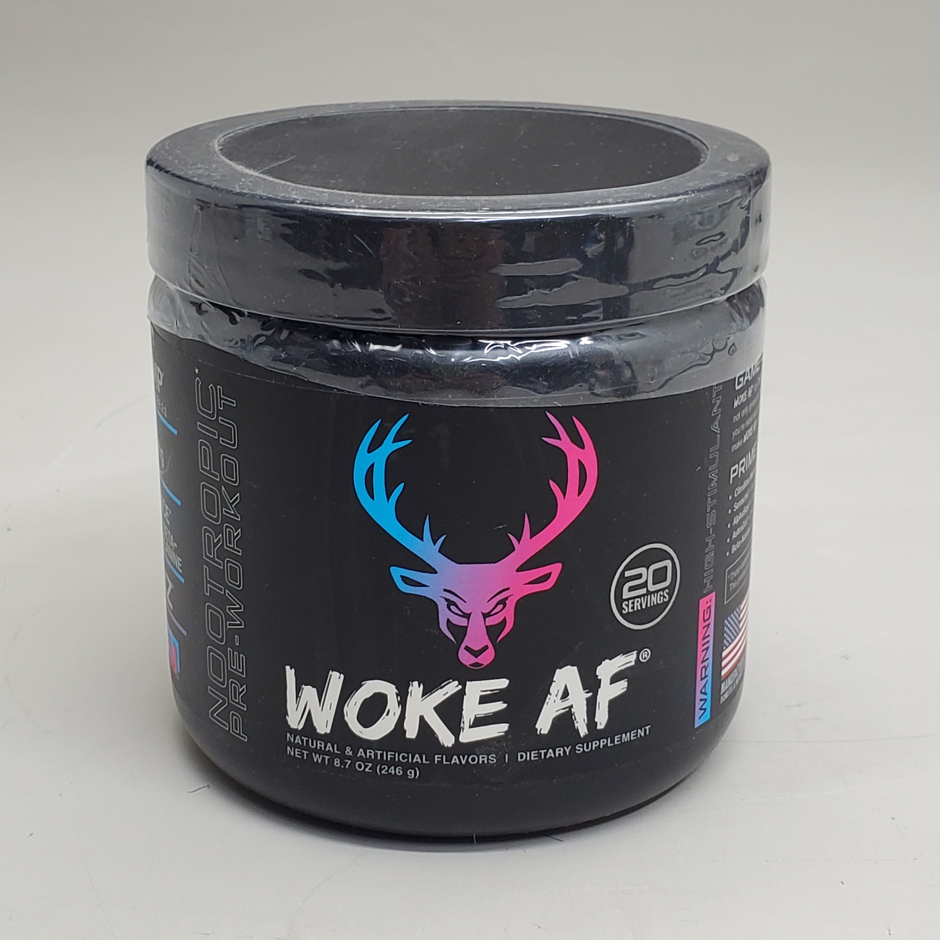 DAS LABS Woke AF Nootropic Miami Pre-Workout 20 serv 8.7 oz BB 05/26 ...