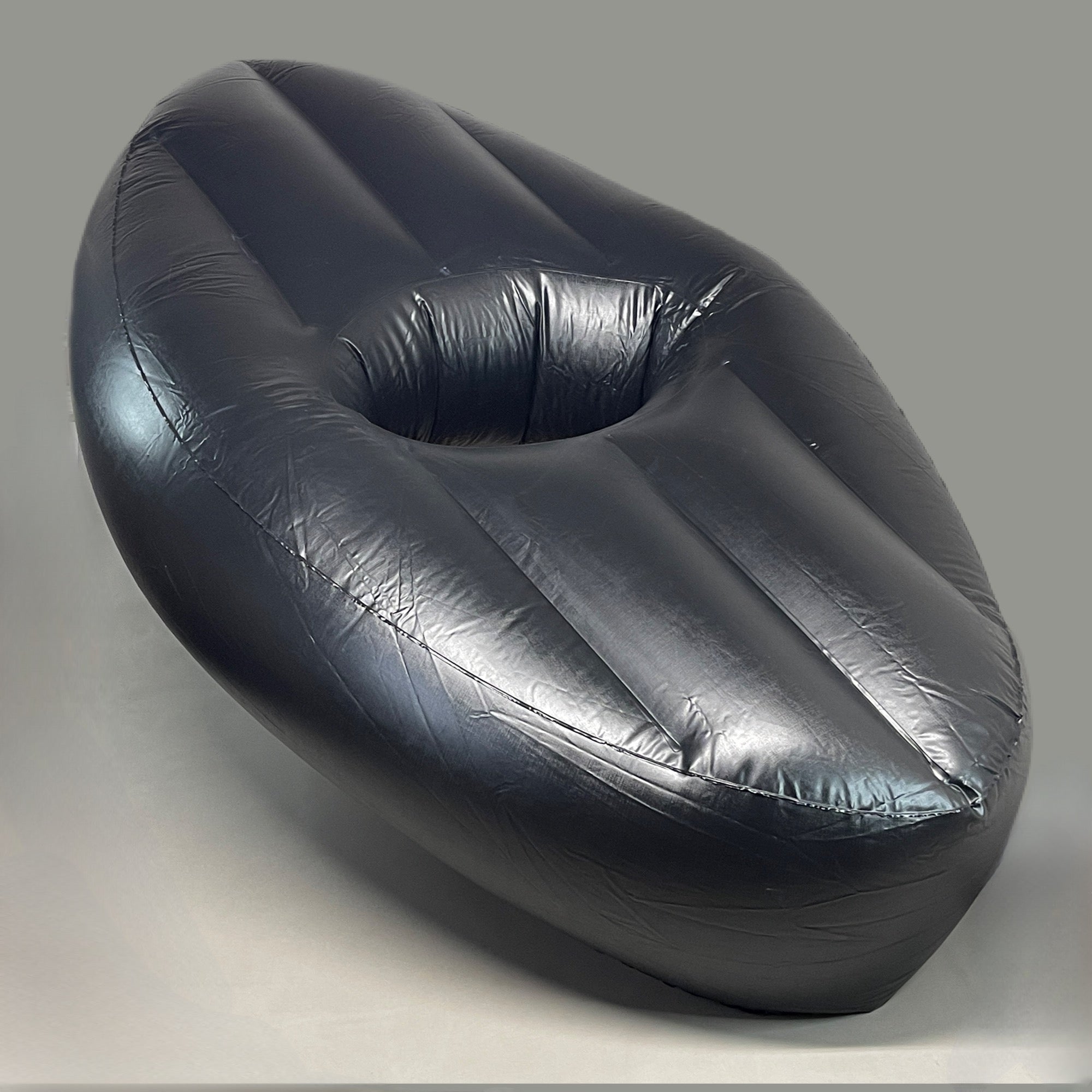 ZA@ BOOTY BEAN BAG BBL Big Inflatable Air Mattress Black 24" Oval With ...